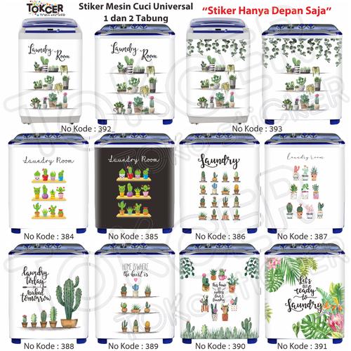 Jual Stiker Mesin Cuci 1 dan 2 Tabung Motif KAKTUS - 1Tabung 392 ...