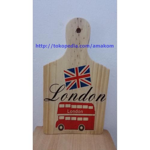 Jual Pajangan dinding wall, poster kayu wooden, London Inggris bendera ...