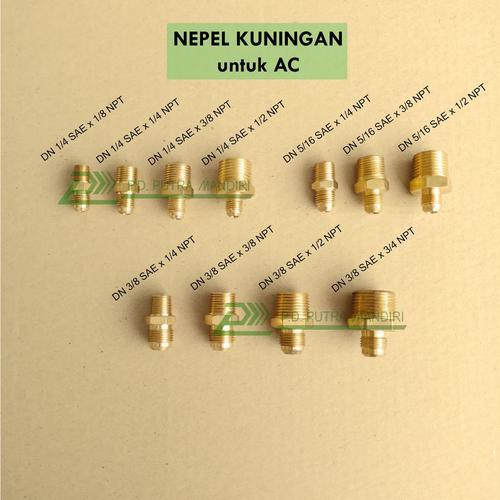Jual Dobel Nepel 1/4 SAE x 1/8 NPT - Kuningan / Double Nipple - Jakarta Barat - PUTRA MANDIRI ...
