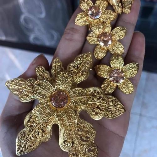 Jual SET BROS ALPAKA AKSESORIS KEBAYA BALI AA382 - Merah Muda - Kota ...