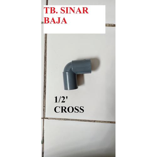 Jual Sambungan paralon pvc Cross Knee / Keni / Elbow 1/2'' AW - Kota ...