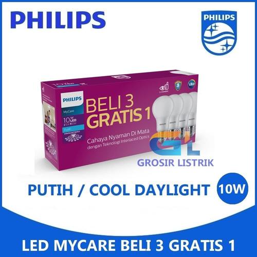 Jual Lampu Philips LED Bulb MyCare Multipack 10W Putih (Paket 10 Watt 10 W) - Kota Surabaya ...
