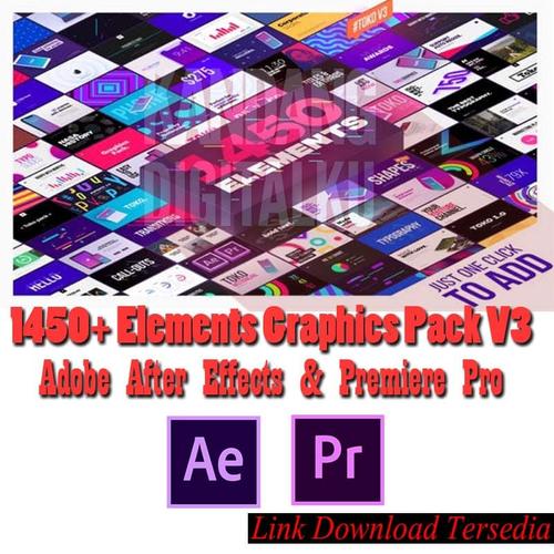 Jual Toko Graphics Pack V3 1450+ Elements After Effects Premiere Pro ...