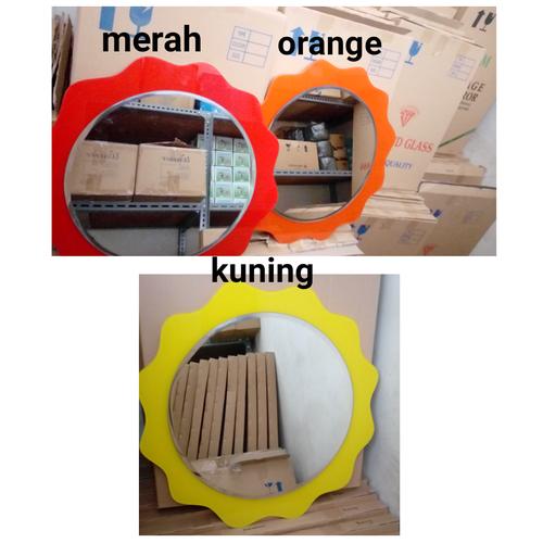 Jual CERMIN WASTAFEL / KAMAR MANDI BULAT - Orange - Jakarta Pusat ...