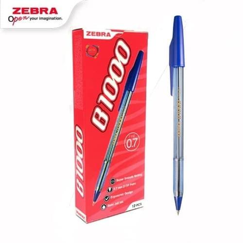 Jual Pulpen / Pena Semi Gel Zebra B1000 Hitam Biru Merah - Biru - Kota ...