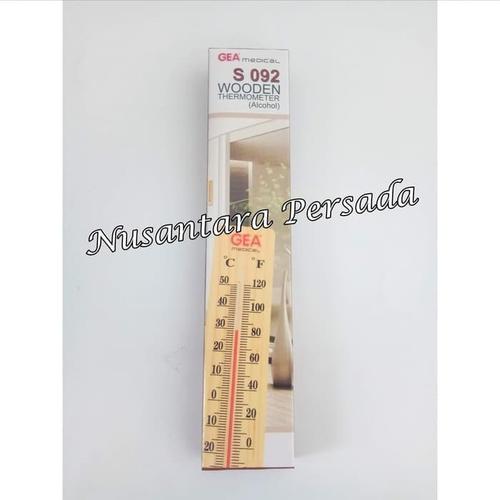 Jual Termometer Dinding Termo Kayu Ruangan Wooden Gea Satuan - Kota ...