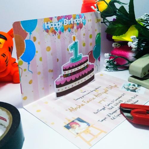 Jual Undangan Ulang Tahun 3D Pop Up Custom Birthday Cake - Kab ...