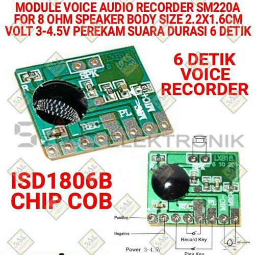 Jual SM220A MODULE VOICE RECORDER MODUL PEREKAM SUARA AUDIO RECORDER ...