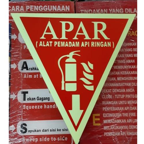 Jual SIGN SEGITIGA APAR AKRILIK 30X30CM GLOW ALAT PEMADAM API RINGAN ...