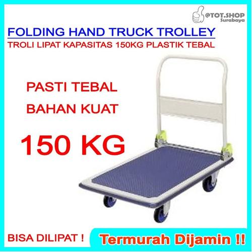 Jual HAND TRUCK TROLLEY KERETA DORONG TROLI LIPAT BARANG 150KG - Kota ...