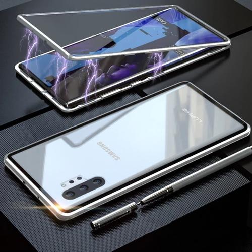 Jual 360 Hardcase Samsung Note 10/Plus Flip Bumper Metal Magnet+Glass ...