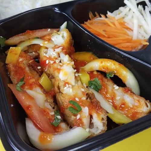 Jual catering nasi box paket bento dori fillet saus Thailand - Jakarta ...