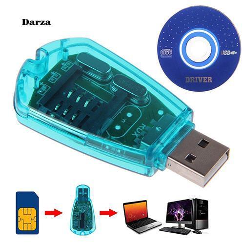 Jual 2 Set SIM Card Reader USB Standard Writer SMS Backup GSM / CDMA CD ...
