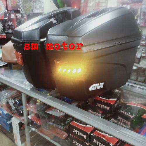 Jual side box motor Givi E22 with orange LED box samping Givi e22 ...