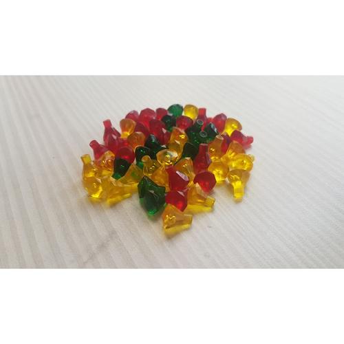 Jual Lego Part Other Transparent Red,yellow ,green, Rock 1x1 Jewel 24 ...