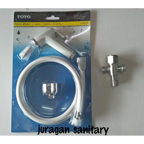 Jual Paket Jet Washer / Semprotan Closet TOTO + Stop Kran Stainless ...