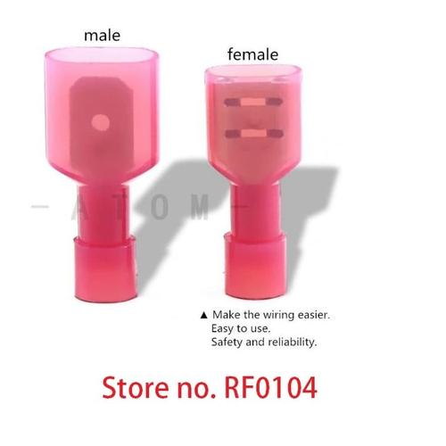 Jual Konektor Skun Merah male female insulated terminal FDFN MDFN 1.25 ...