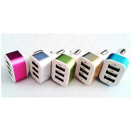 Jual CHARGER CARGER COLOKAN PORT 3 IN 1 ADAPTOR CAR MOBIL BATOK CAS USB ...