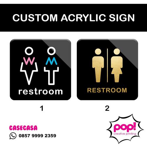 Jual Restroom Toilet Acrylic Square Sign akrilik - Kota Semarang - Pop ...