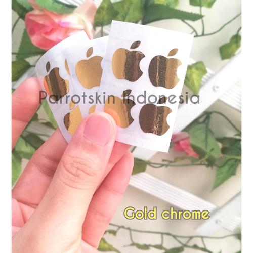 Jual Sticker Chrome Gold Logo Apple / iPhone for oppo samsung xiaomi ...