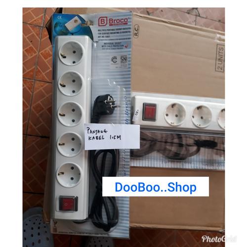 Jual stop kontak Broko. 5 lubang plus 1 saklar dan kabel - Jakarta ...