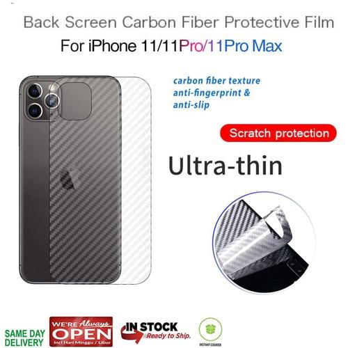 Jual iPhone 11 / 11 Pro / 11 Pro Max Carbon Screen Back Protector ...