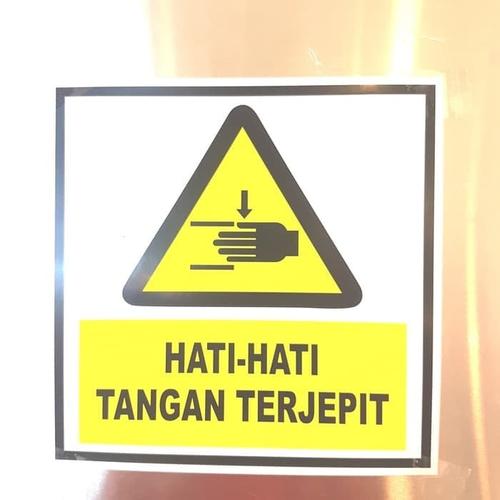 Jual SIGN LABEL STICKER K3 AWAS TANGAN TERJEPIT UK 20X20CM - Jakarta ...