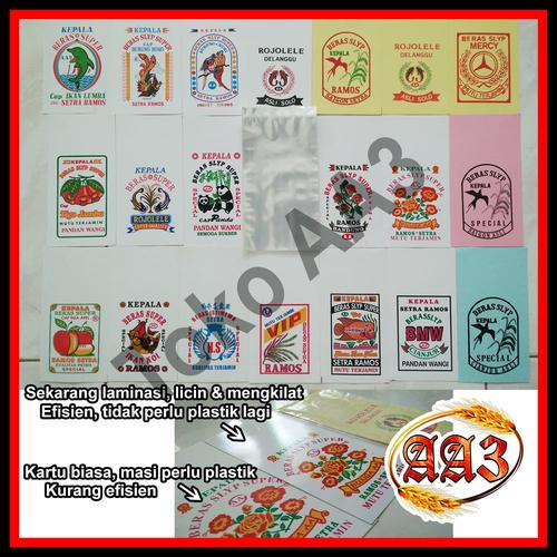Jual tokokarungaa3 Label kartu cap merek karung plastik beras - Jakarta ...