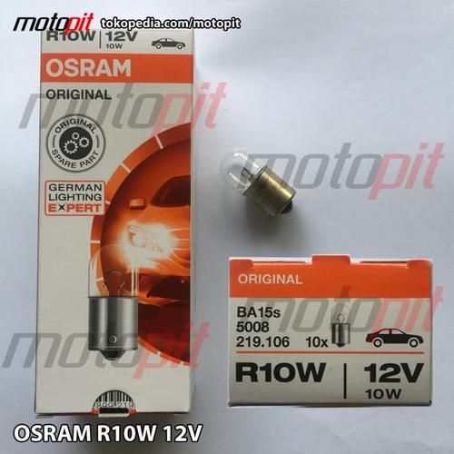 Jual OSRAM R10W 12V 10W BA15s Lampu Sein Motor Bayonet Bening - Kota ...