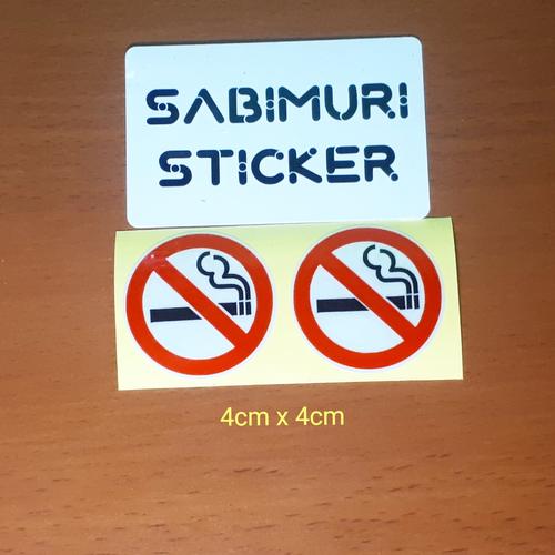 Jual Cutting Sticker Stiker Safety Dilarang Merokok No Smoking - Kab ...