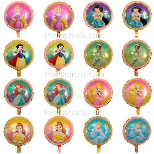 Promo Balon Foil Disney Princess Bulat Rapunzel,Belle,Cinderella Size ...