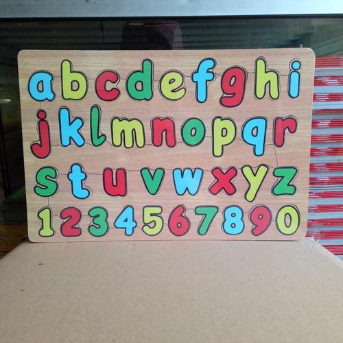 Jual Puzzle / Puzle / Pazel kayu MDF belajar Abjad, huruf - Abjad Besar ...