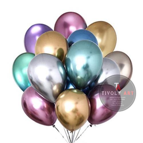 Jual Balon Latex Chrome Metalic (BUKAN 2 in 1) / Balon Latex Metalik ...