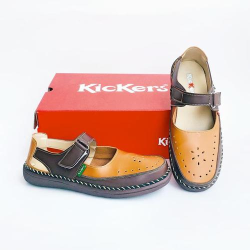 Jual SEPATU KICKERS WANITA WARNA BROWN-TAN MODEL RAJUT - Cokelat, 36 ...