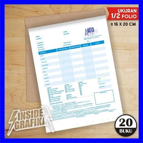 Jual Cetak Nota Rangkap 2 Ply Kwitansi Kuitansi Usaha Rental Persewaan ...