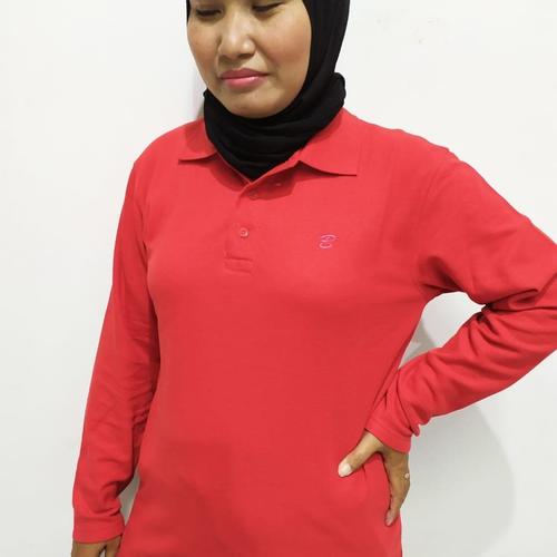 Jual KAOS POLO SHIRT WANITA BIG SIZE/POLOSAN KERAH LENGAN PANJANG ...