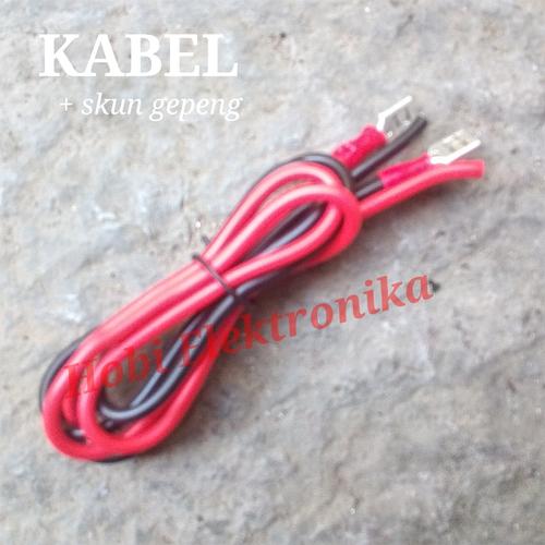 Jual Kabel AWG merah hitam dengan Skun Gepeng panjang kabel 50cm - Kota ...
