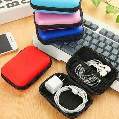 Jual Travel case headset pouch earphone tempat kabel charger dompet ...