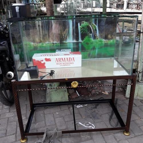 Jual PAKET AQUARIUM.80X40X40 KACA FUL 5.MILI +RAK +MESN RCT 1600+BOX ...