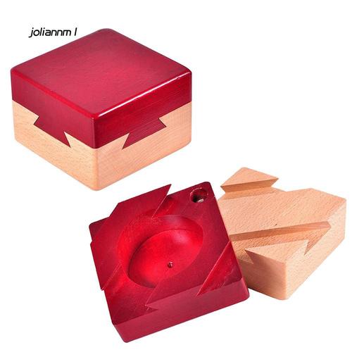 Jual Mini Wooden Brain Teaser Puzzle Secret Gift Box Intelligence Game ...
