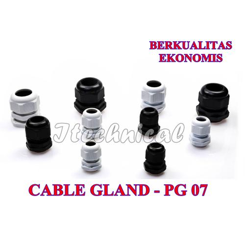 Jual KABEL GLAND PG 7 / CABLE GLAND PG 07 / GLAND KABEL INS - Hitam ...