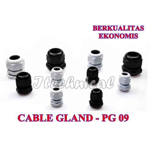 Jual KABEL GLAND PG 9 / CABLE GLAND PG 09 / GLAND KABEL INS - Hitam ...