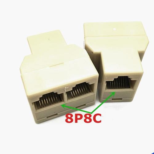 Jual Rj45 Ethernet LAN Network Connector Splitter Adapter Split 1 to 2 ...