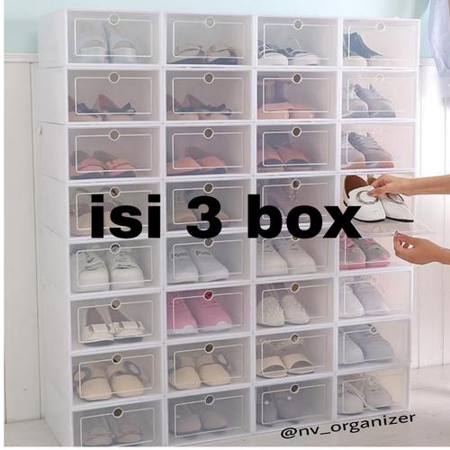 Jual box sepatu / kotak sepatu / stackable box - Putih - Kota Tangerang ...