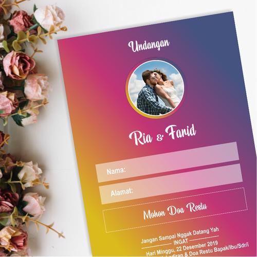Jual Undangan Pernikahan CUSTOM Lipat 2 - Instagram - Jakarta Selatan ...