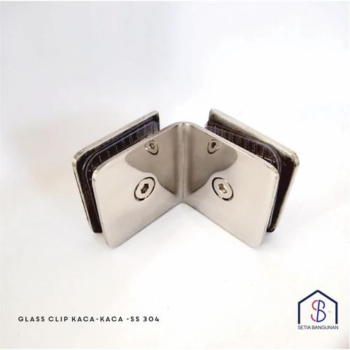 Jual Glass Clip - Connector - Kaca ke Kaca - Glass to Glass - SS 304 ...