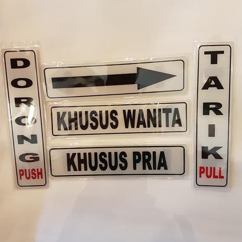 Jual SIGN AKRILIK K3 SAFETY KHUSUS WANITA/PRIA ATO DORONG/TARIK/ PANAH ...