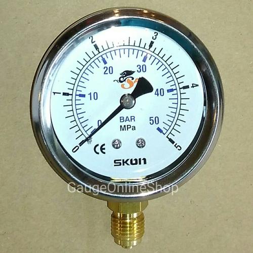 Jual Pressure Gauge Model Raket 2 1/2" (60 mm) x 50 Bar/5 Mpa SS Brass SKON - Jakarta Barat ...