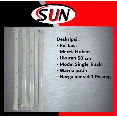 Jual Rel Lemari Laci 50 cm Putih Single Track 1 set - Kab. Bekasi - Sun ...