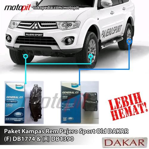 Jual Bendix Kampas Rem Pajero Sport Dakar Depan Belakang DB1774 DB1390 ...
